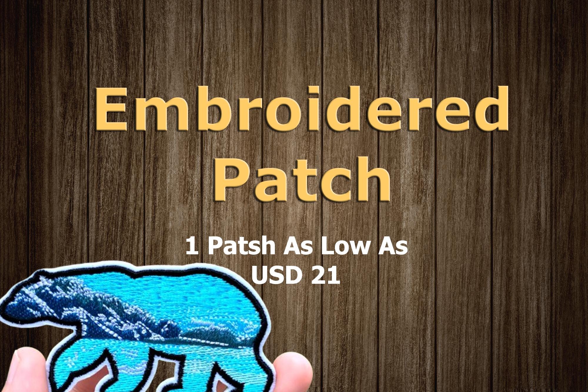 Custom Embroidered Logo Patches, Iron On, Sew On, Hook & Loop - Etsy