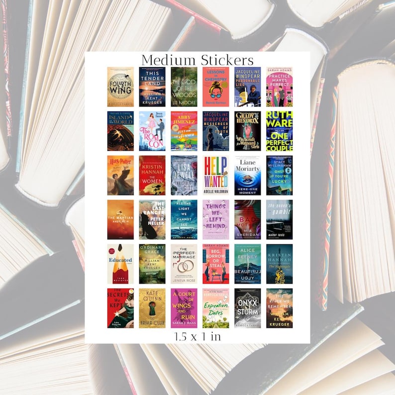 Book Cover Stickers Template | Viral Booktok Book Cover Stickers ...