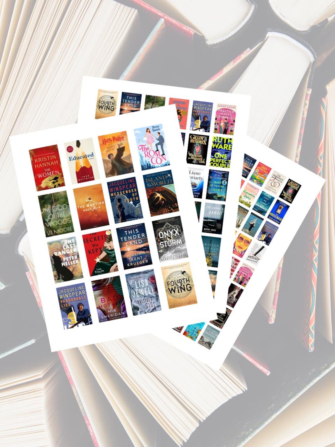 Book Cover Stickers Template | Viral Booktok Book Cover Stickers ...