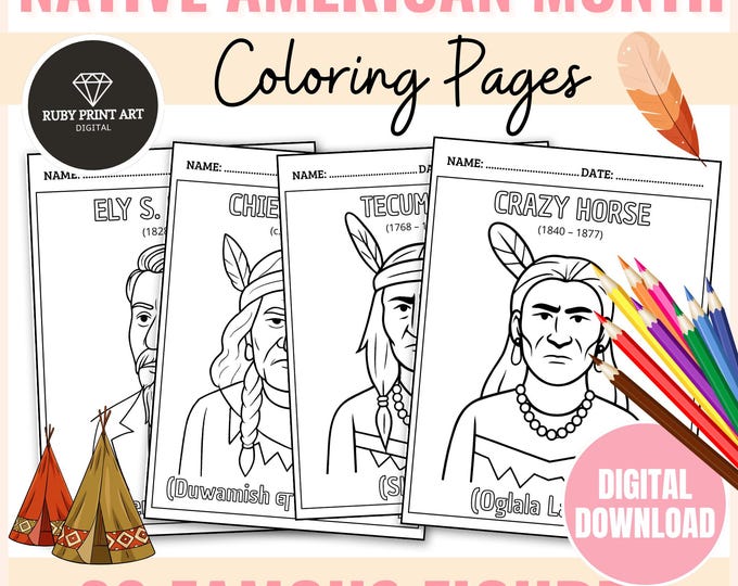 Native American Heritage Month Coloring Pages | Indigenous People ...