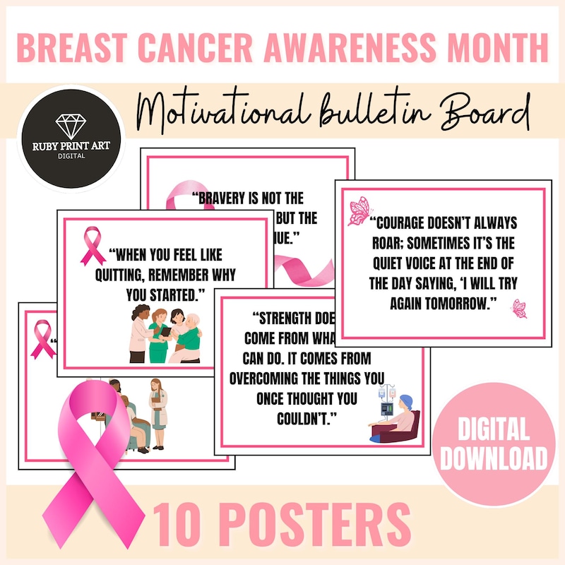 Breast Cancer Awareness Bulletin Board - Etsy