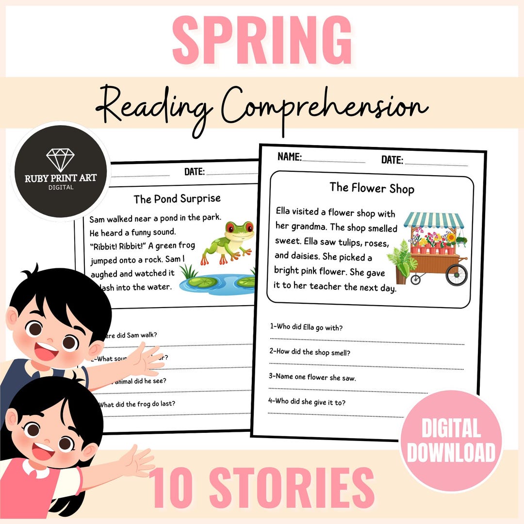 Spring Reading Comprehension Passages for 2–3 Grades-10 Short Stories ...