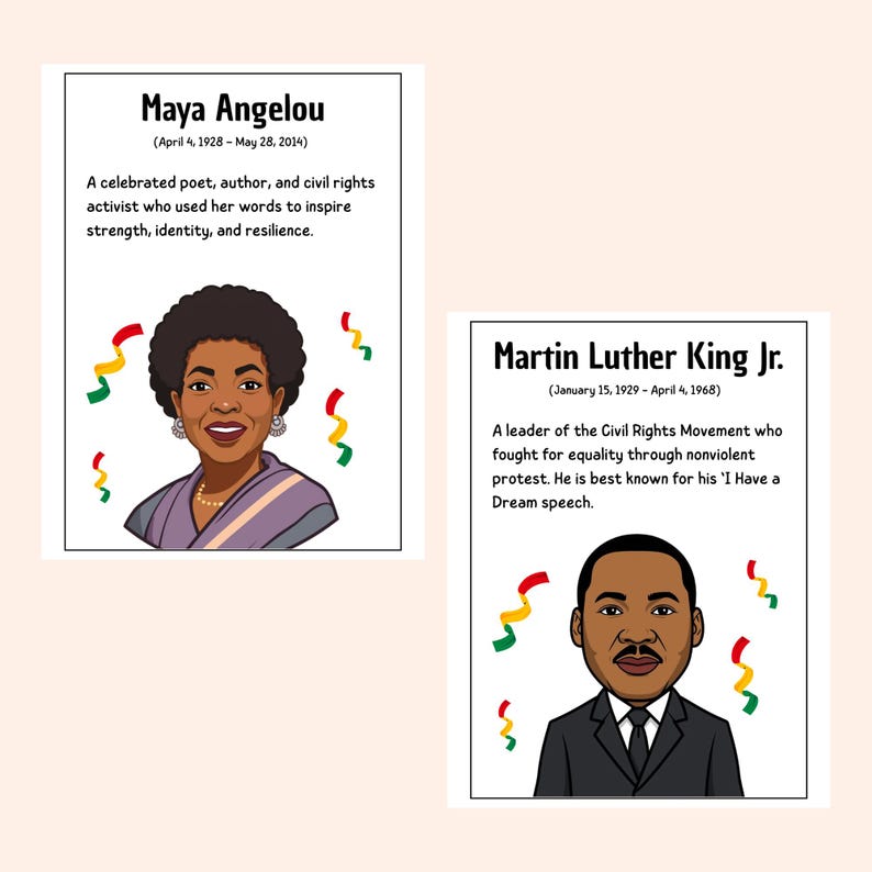 Black History Month Biography Posters Famous African American People ...