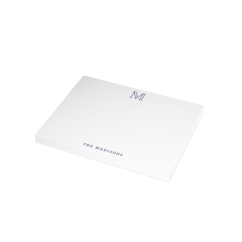 Personalized Monogram Stationery Set, Custom Notecards + Envelopes ...