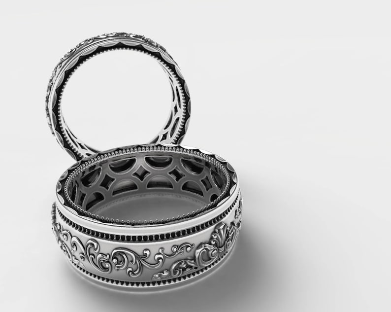 Ring Engraved Ring Scrollwork Ring Leaf Ring Antique Scroll Vintage ...