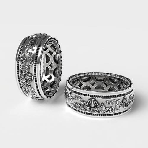 Ring Engraved Ring Scrollwork Ring Leaf Ring Antique Scroll - Etsy