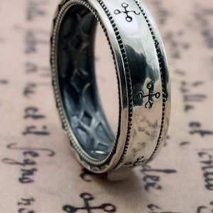 Health Ring Occult Alchemy Magic Silver Ring Grimoire Witch Jewelry ...