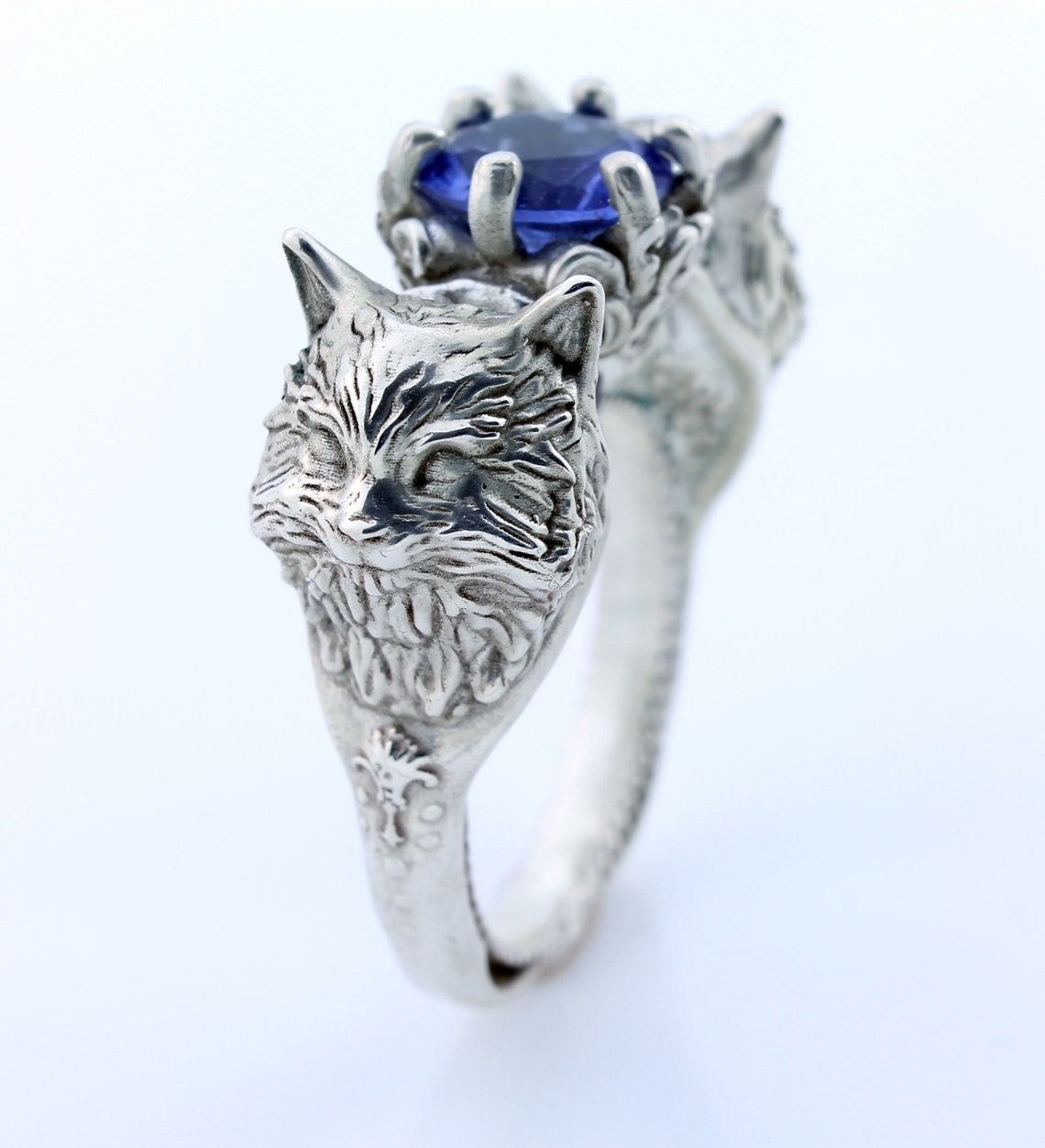 Silver Cat Ring Cat Jewelry Kitty Ring Cat Lover Gift | Etsy