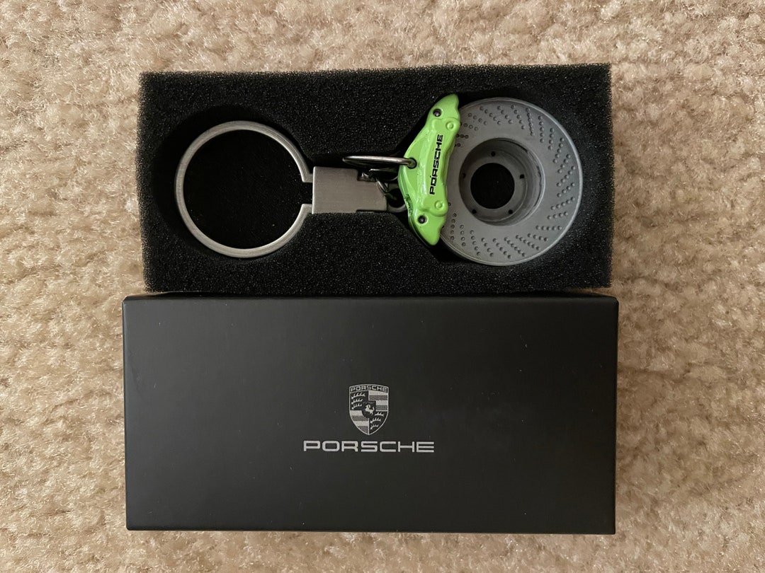 PORSCHE Keychain Green Brake Caliper 911 GT3 GT2 GT4 Spyder Key Ring ...