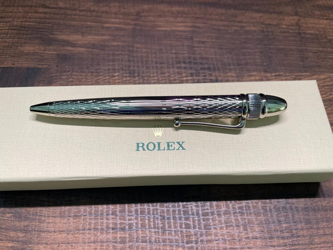 NIB~ Rolex Vintage Platinum Finish Ballpoint Pen Silver Collectible - Etsy
