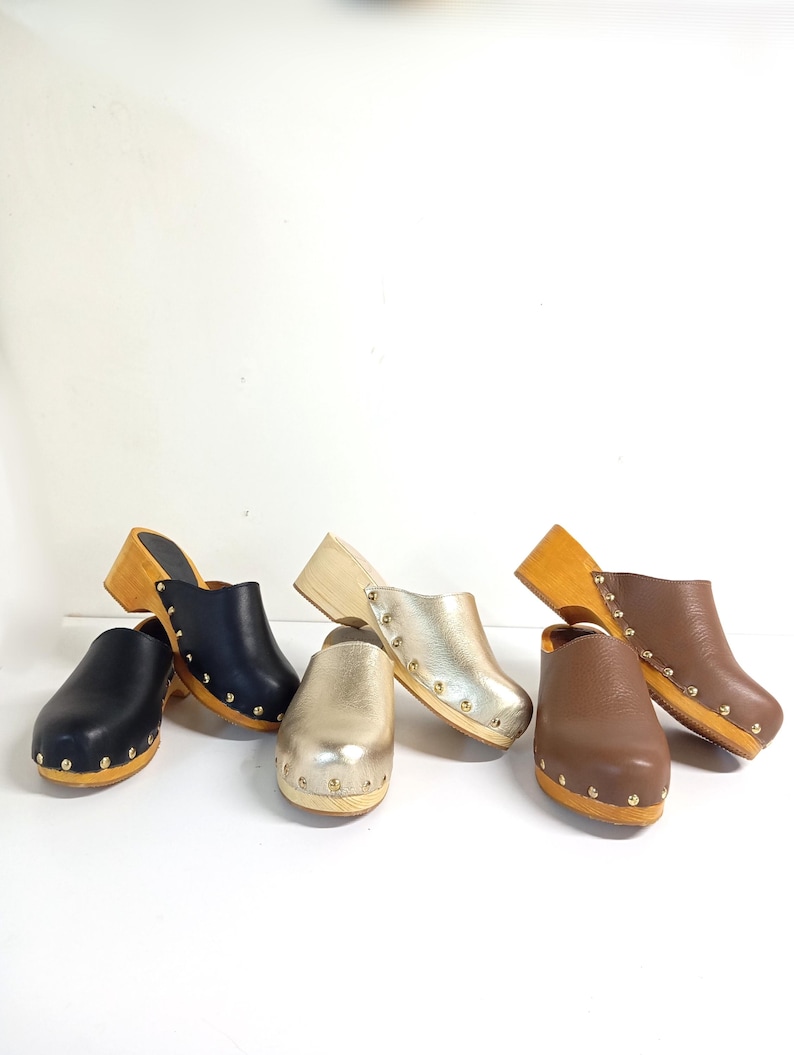 Handmade Wood Clogs Sabo Caramel Leather - Etsy
