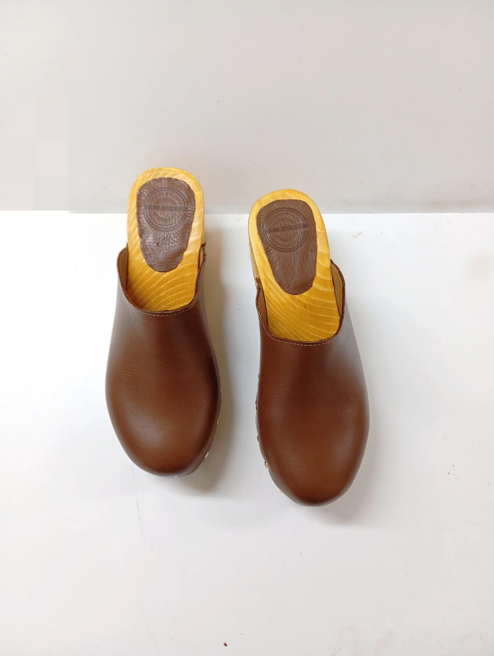 Handmade Wood Clogs Sabo Caramel Leather - Etsy