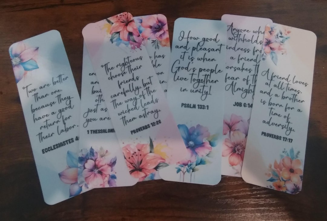 Bible Verse Laminated Bookmarks - Etsy