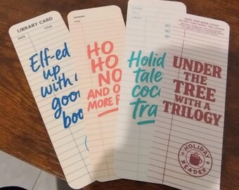 Library Card Bookmarks - Etsy