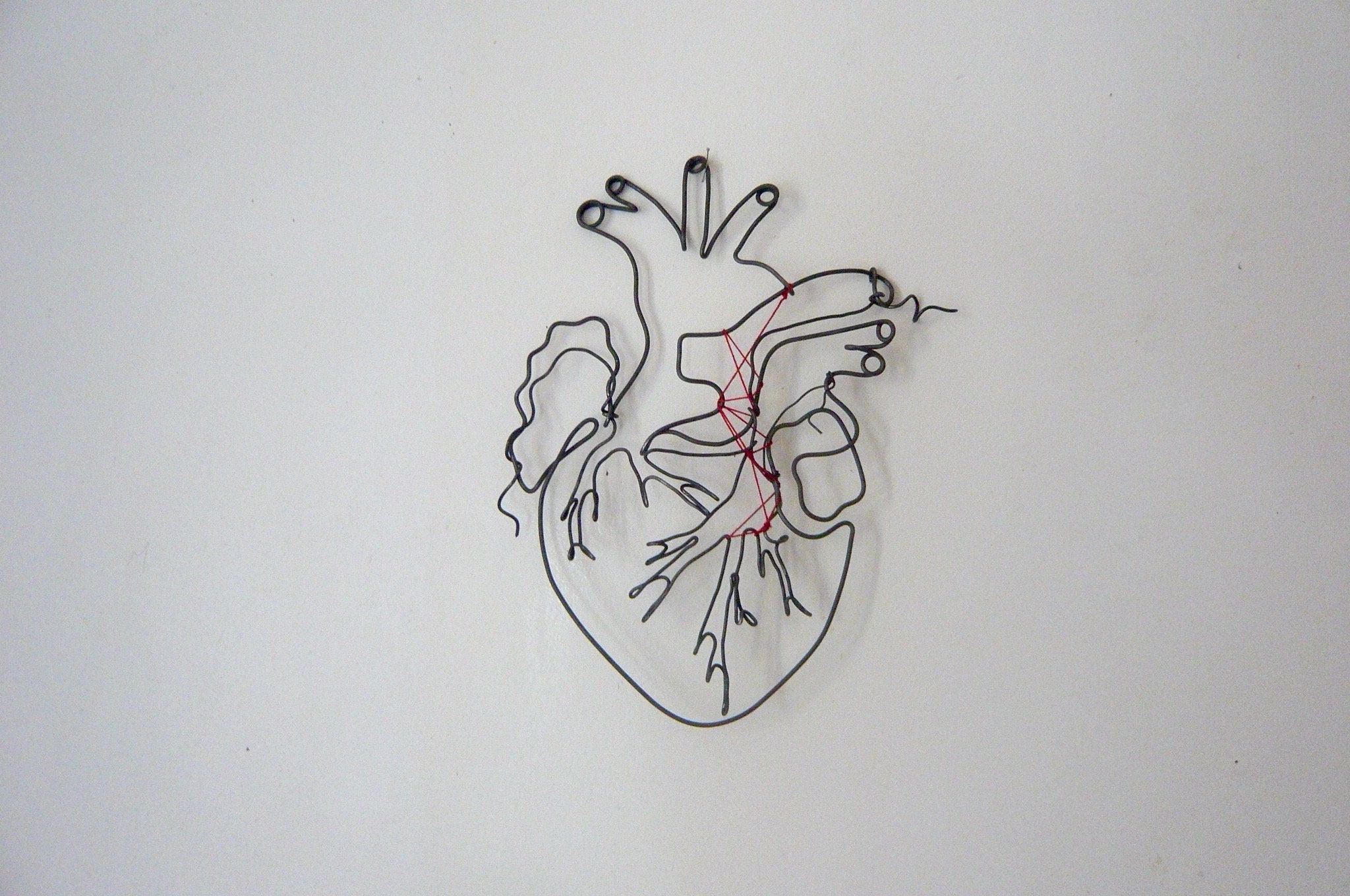 Two Hearts Sewn Together Drawings