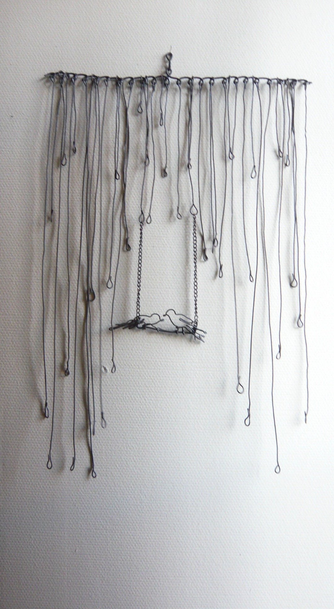 Landscape Rain Birds Swing Wire Art Wall Decoration Wall - Etsy