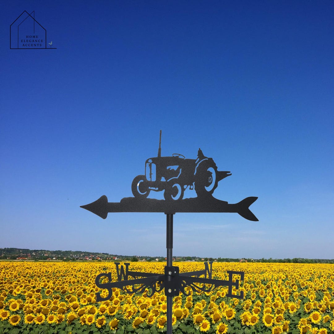 Farm Tractor Weathervane Rural Outdoor Decor for Roof, Yard, and ...