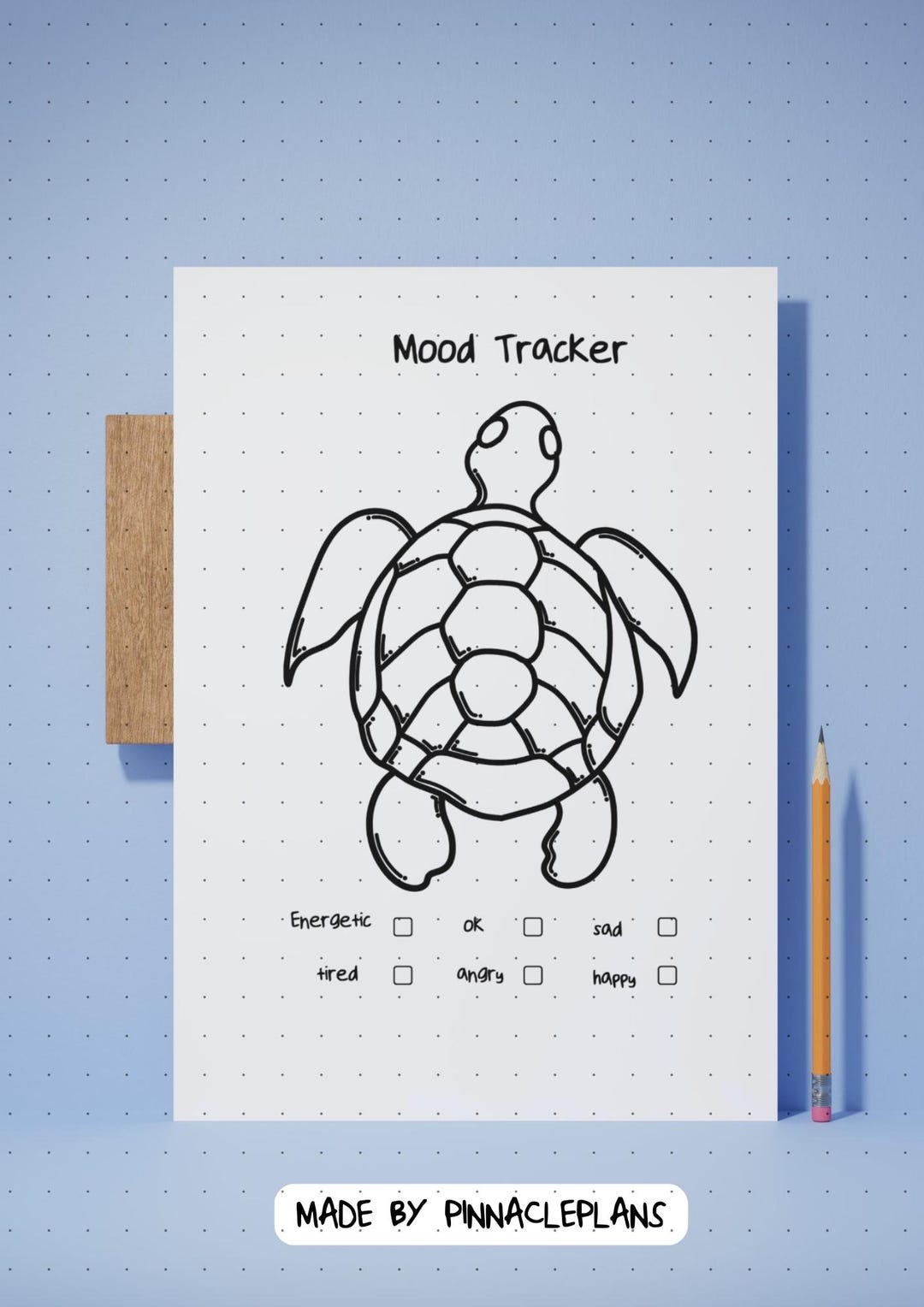 Turtle Mood Tracker PRINTABLE Journal Page Planner Page Feelings ...