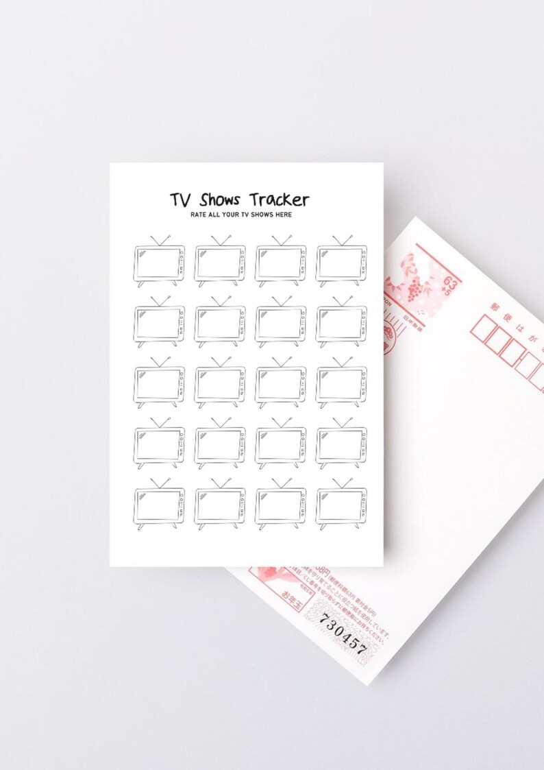 Shows Watched Tracker PRINTABLE Journal Page Planner Page TV Tracker ...