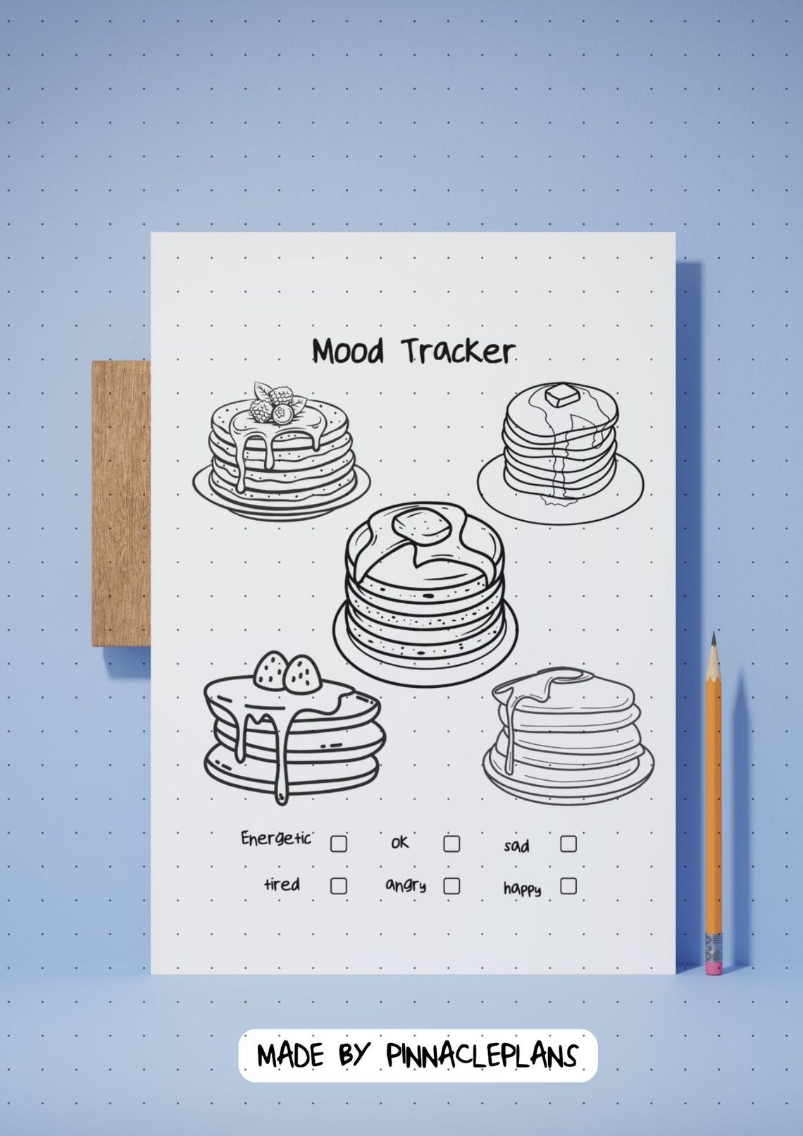 Pancake Mood Tracker PRINTABLE Journal Page Planner Page Feelings ...