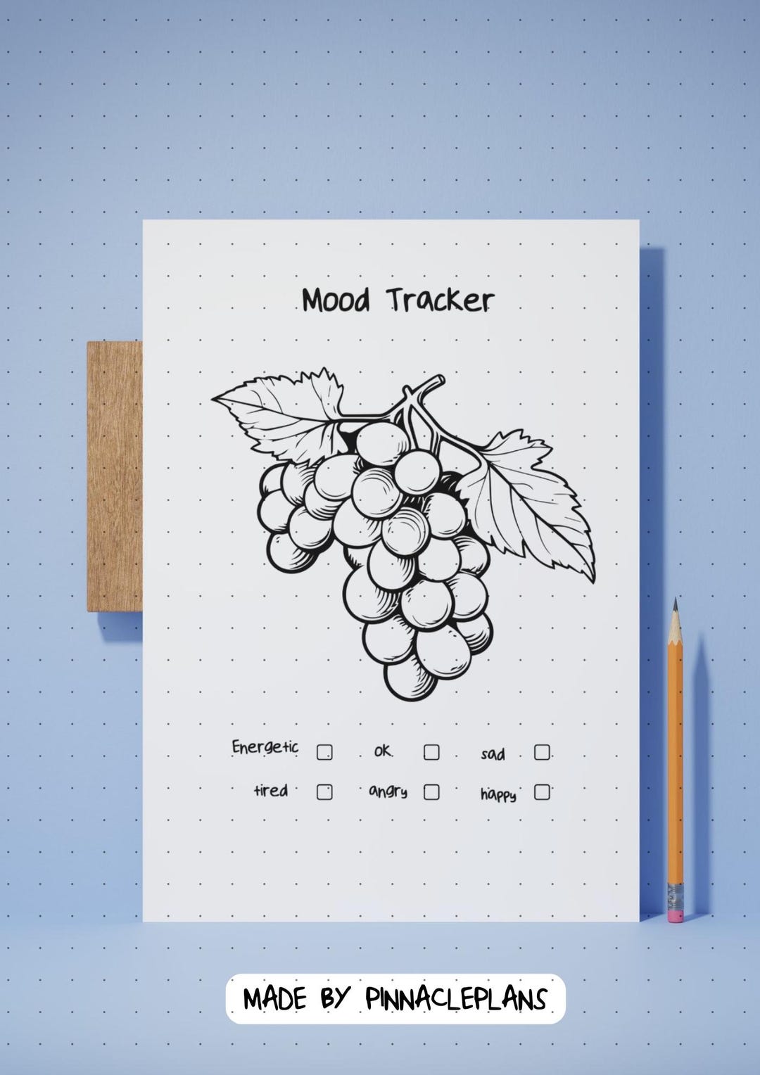 Grape Mood Tracker PRINTABLE Journal Page Planner Page Feeling Tracker ...