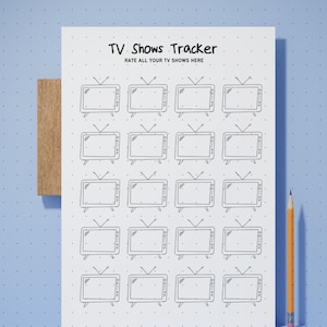 Shows Watched Tracker PRINTABLE Journal Page Planner Page TV Tracker ...