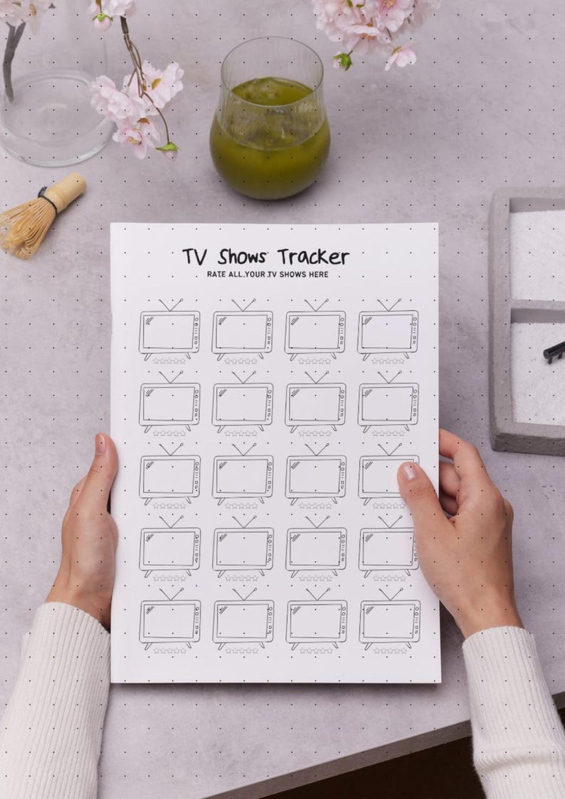 Shows Watched Tracker PRINTABLE Journal Page Planner Page TV Tracker ...