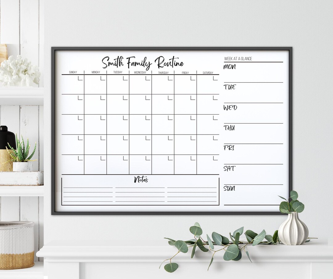 Modern Wall Calendar Printable, Business Planner With Monthly Calendar ...