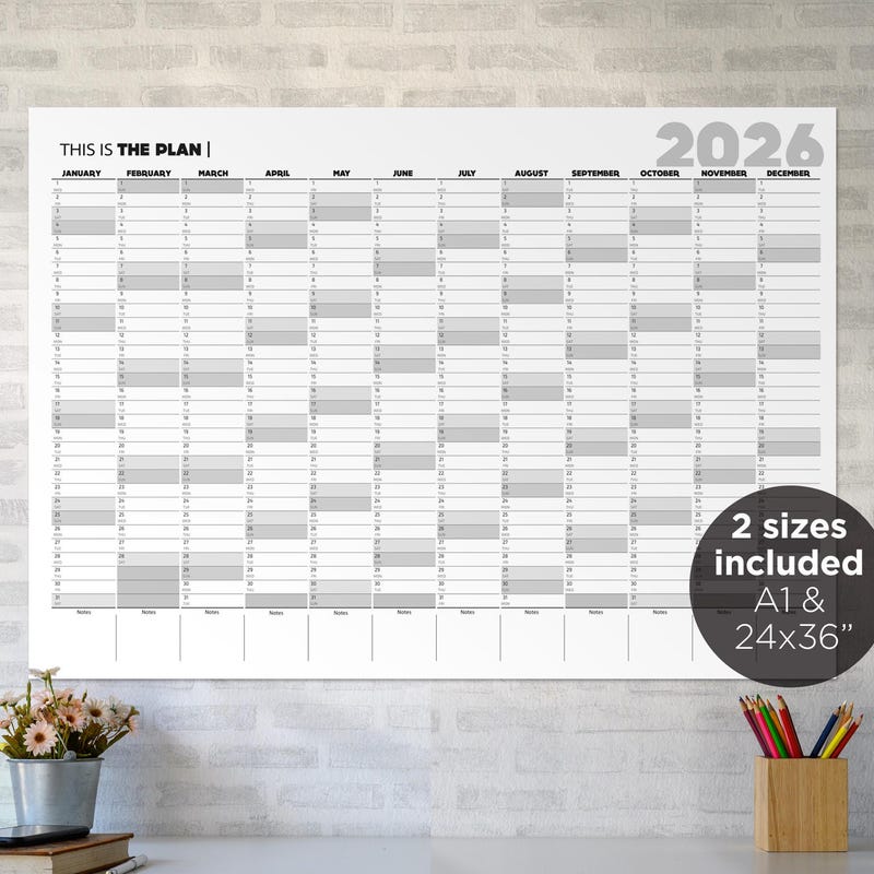 2026 Big Ass Calendar - Etsy