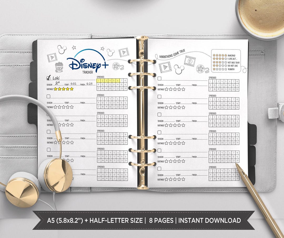 Series Tracker Journal Template to Print, Movie Log Review Template, TV ...