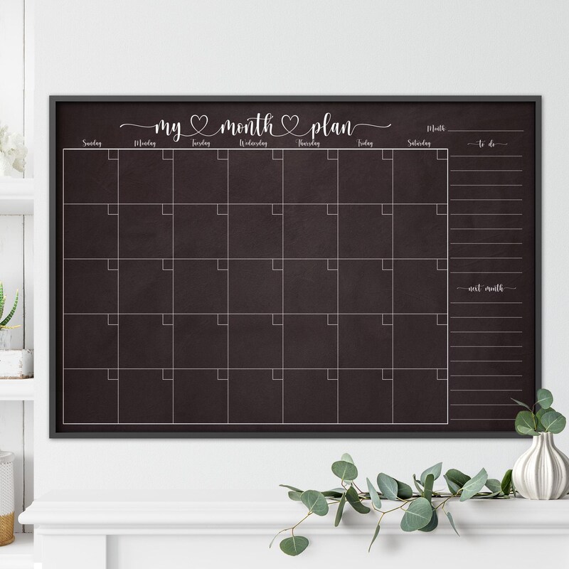 Chalkboard Calendar - Etsy