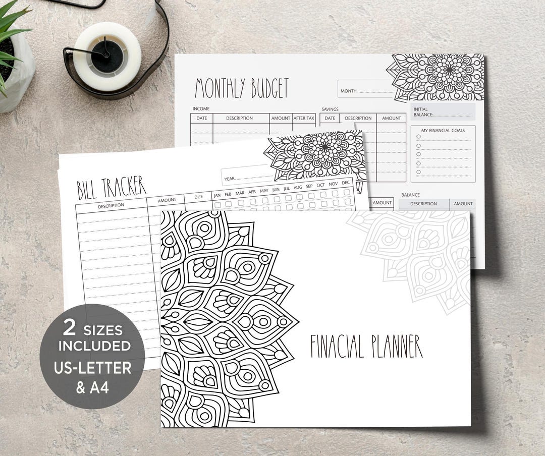 Mandala Budget Planner Desk Pad | Monthly Budget and Bill Tracker ...