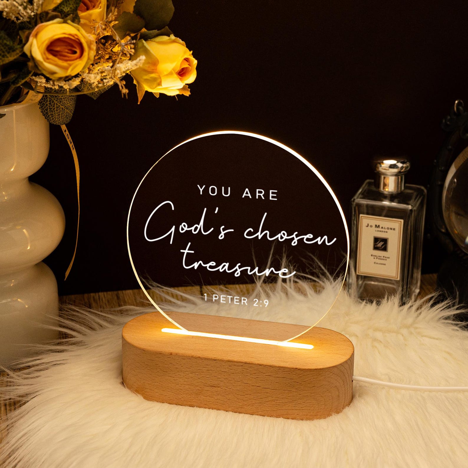 Personalized Bible Verse LED Light, Custom Favorite Bible Verse Gift ...