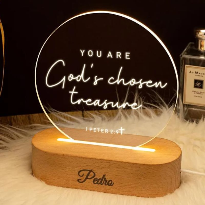 Custom Bible Verse Lamp - Etsy UK