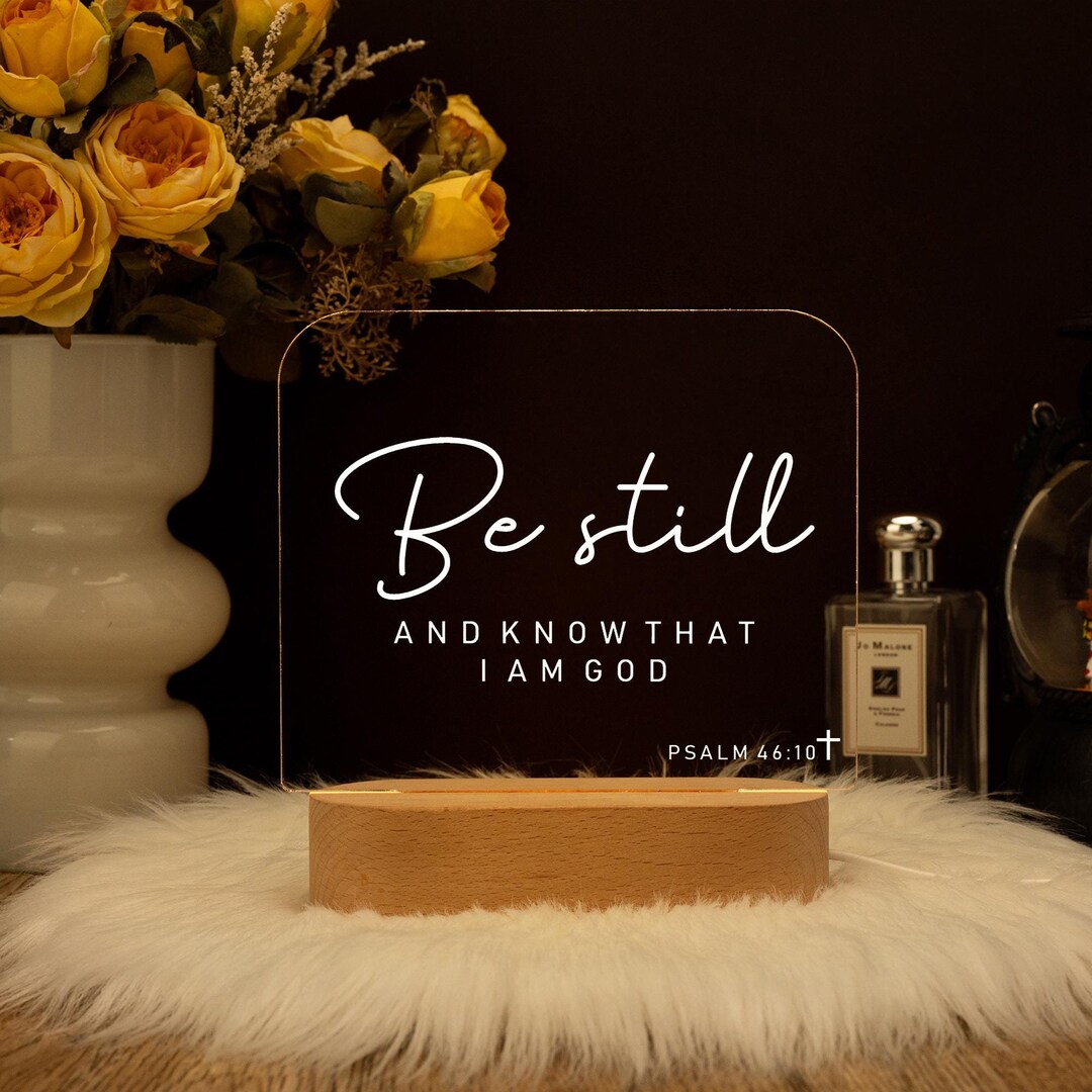 Personalized Bible Verse LED Light, Custom LED Night Light, Favourite ...