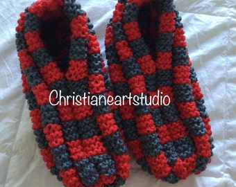 Knitted slippers | Etsy