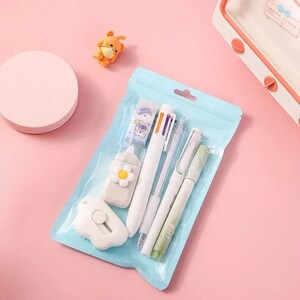 7 Pcs/lot Kawaii Pastel Stationery Set || Adorable Flower Design School ...