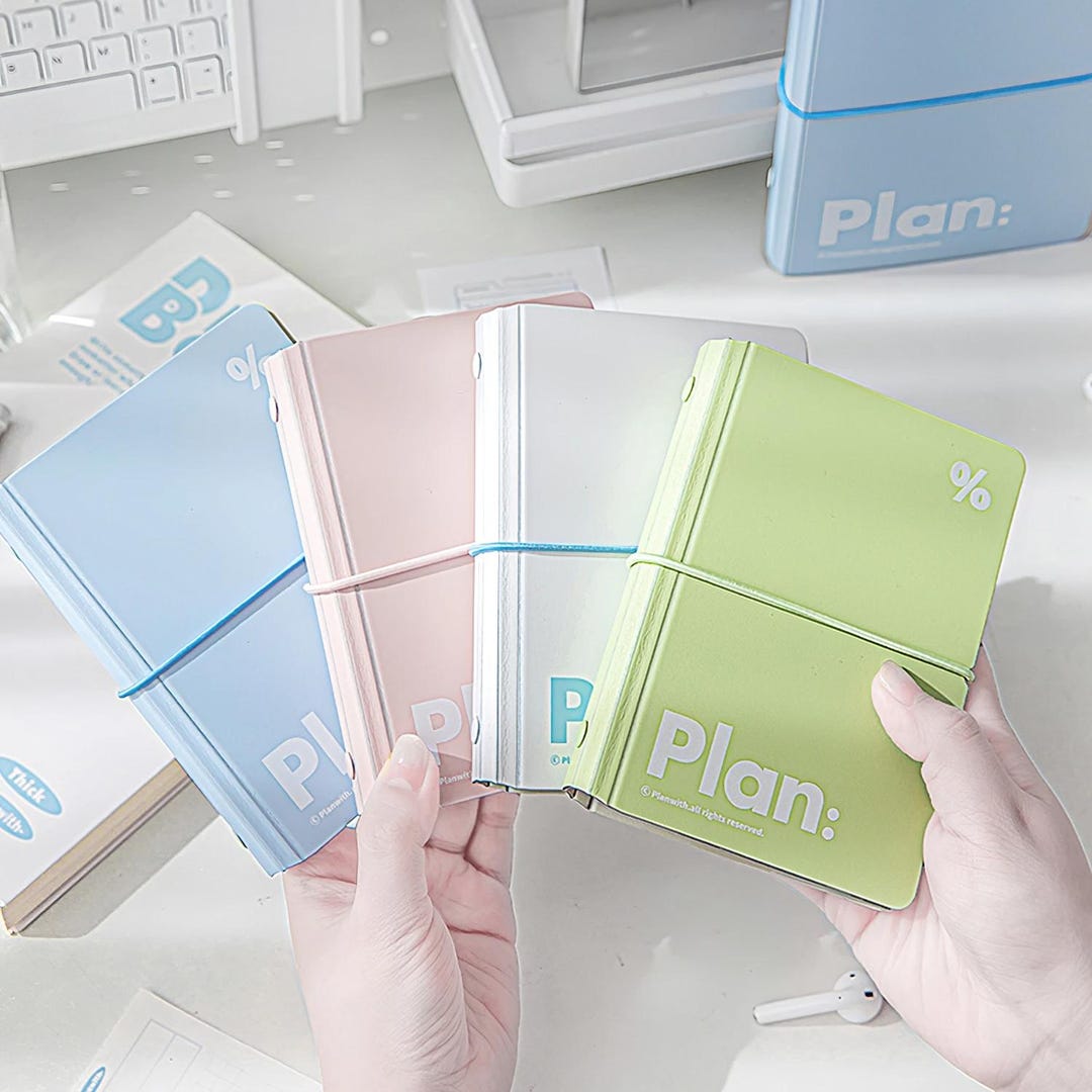 Portable A7 Pocket Binder Notebook || Pastel Hard Cover, 40 Sheets ...