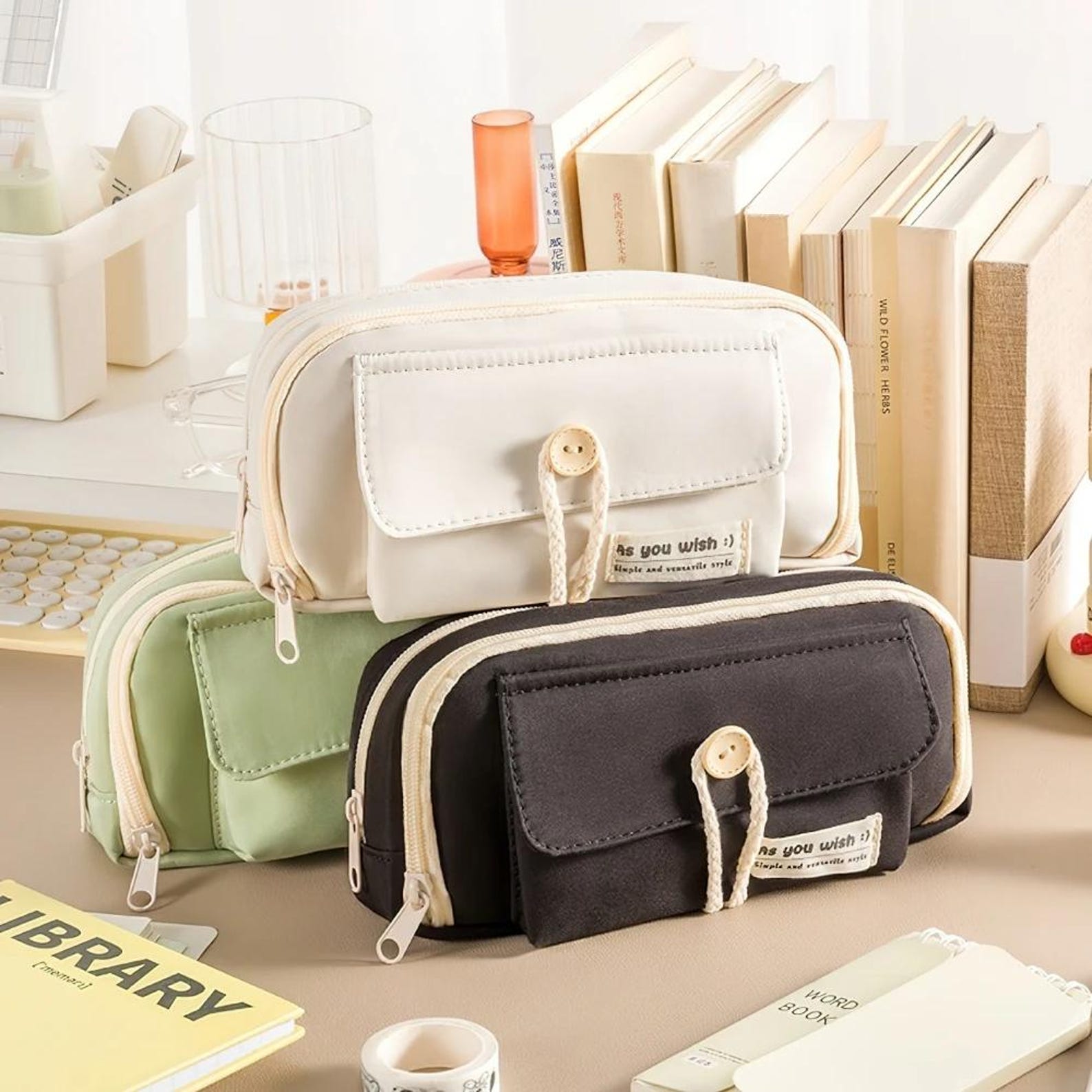 Multi-compartment Oxford Fabric Pencil Case || Stylish and Spacious ...