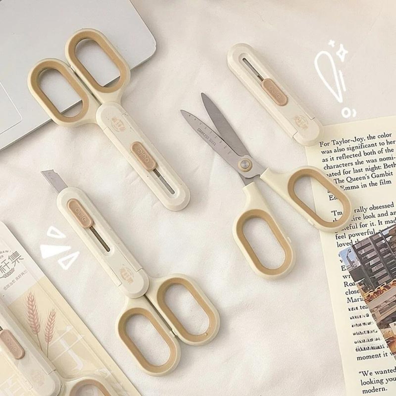 2-in-1 Scissors & Box Cutter | Portable Utility Tool With Hidden Blade ...