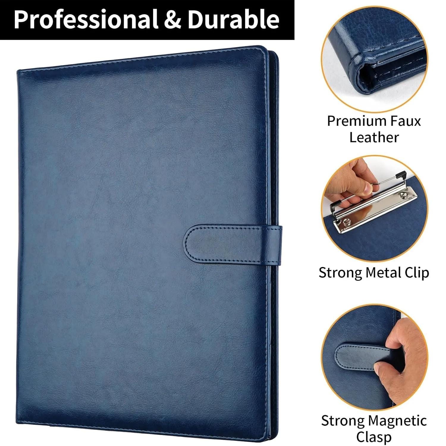 Professional Faux Leather Padfolio With Clipboard || A4 Portfolio ...