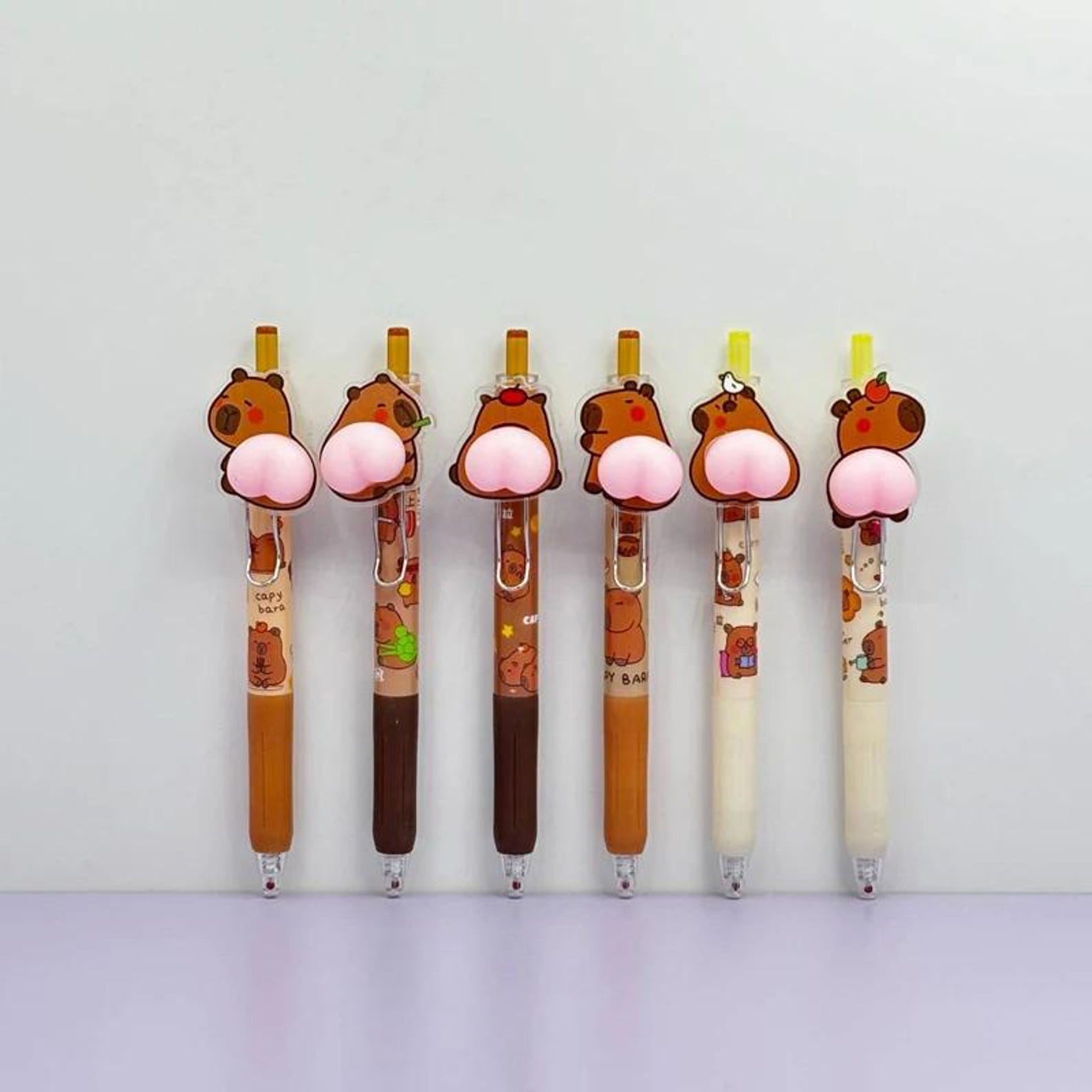 2 Pcs/lot Adorable Capybara Gel Pen || Funny & Squishy Capybara Design ...