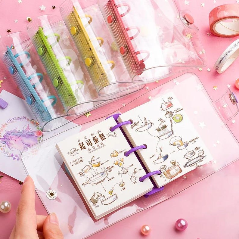 Loose Leaf Mini 3-ring Binder Set || Cute Notebook & Scrapbooking ...
