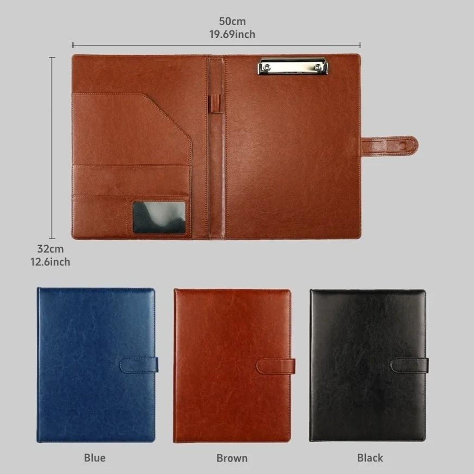 Professional Faux Leather Padfolio With Clipboard || A4 Portfolio ...