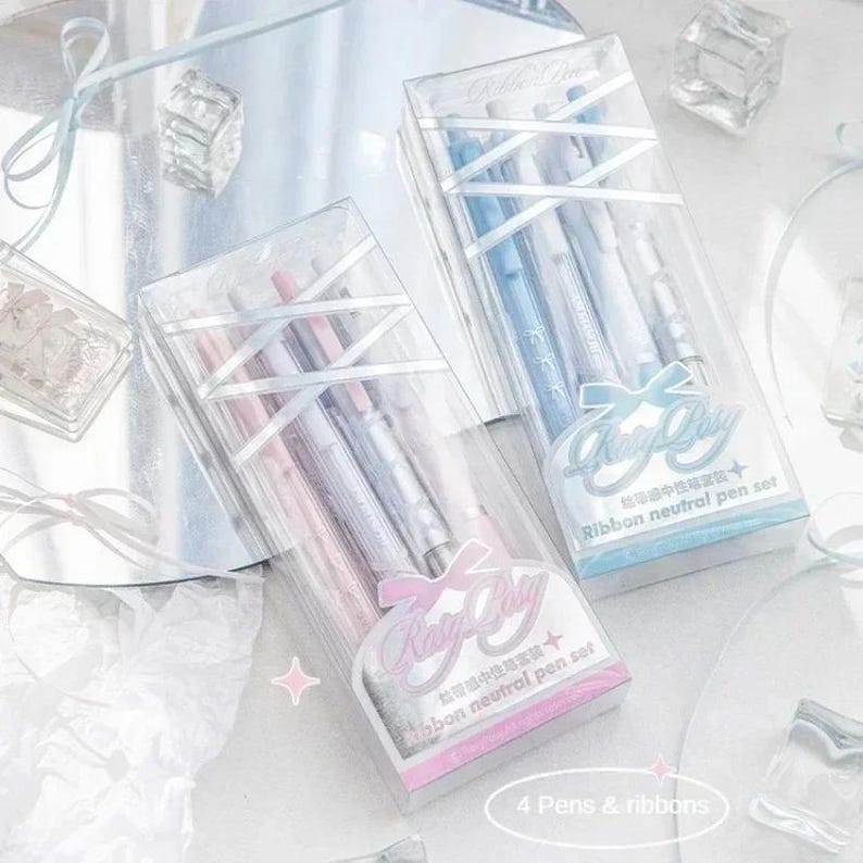 4 Pcs/lot Elegant Ballet Ribbon Gel Pen Set || 0.38mm/0.5mm, Black Ink ...