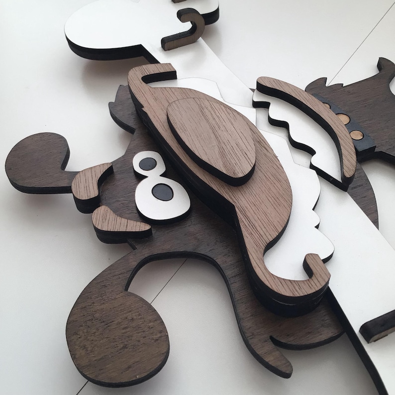 Cartoon Dog and Bone Key Holder Laser Cut File Digital File Only Dog ...