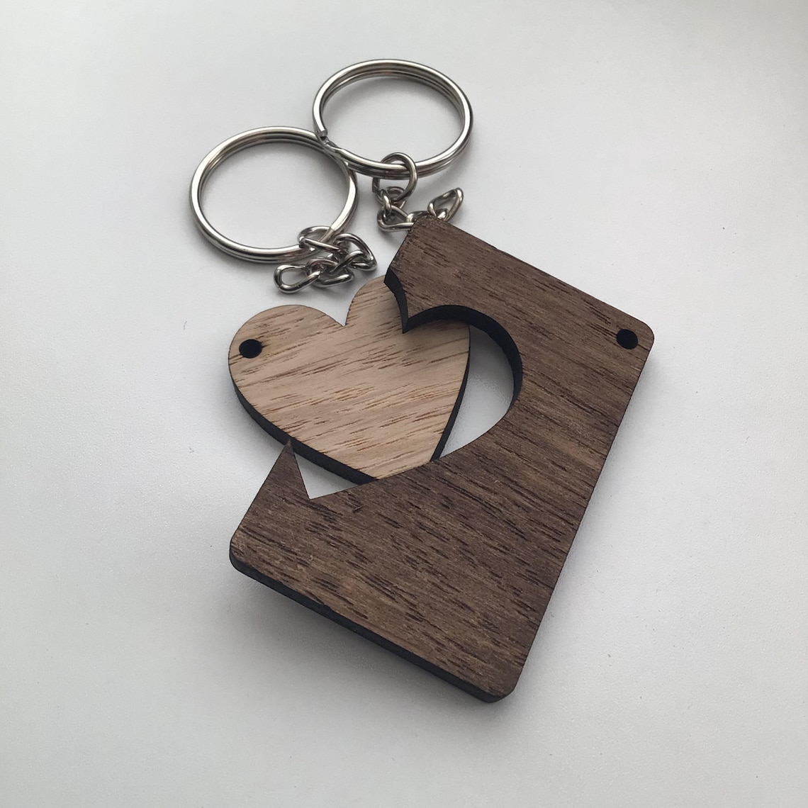 Valentine Keychains Laser Cut Keyrings Keychains Jigsaw Puzzle Piece ...