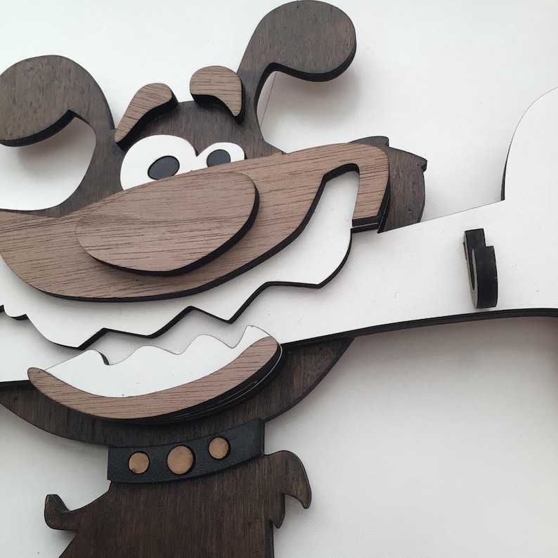 Cartoon Dog and Bone Key Holder Laser Cut File Digital File Only Dog ...