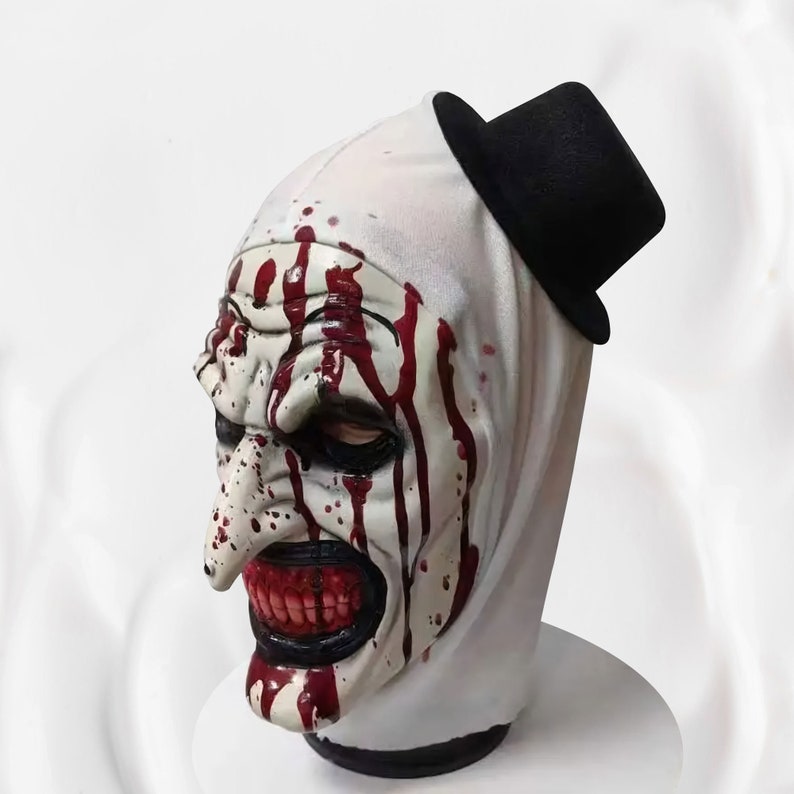 Scary Halloween Clown Murderer Prop Latex Mask, Scary Dark Horror ...