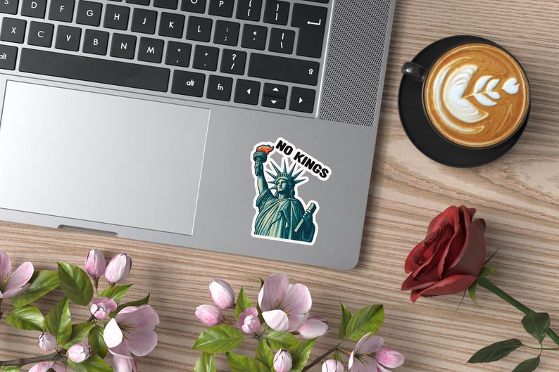 No Kings Sticker, Statue of Liberty Protest Decal, Anti-monarchy ...